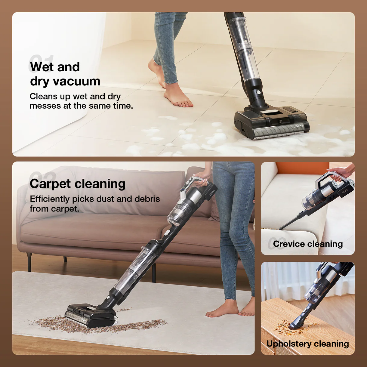 PW11 3-in-1 Cordless Wet & Dry Vacuum Cleaner | Jimmy UAE